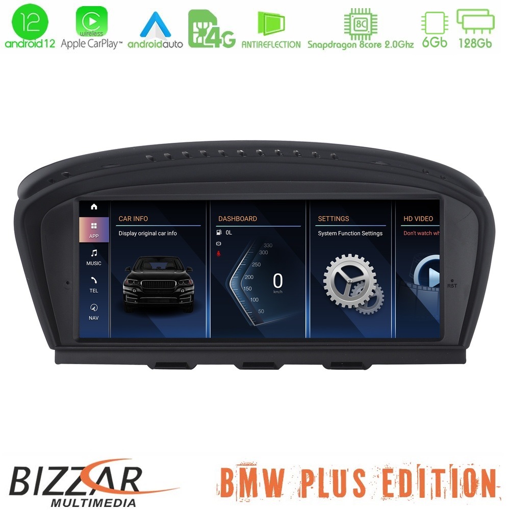 BMW 3er/5er E90/E92/E60 CIC Android12 (6+128GB) Navigation Multimedia 8 ...
